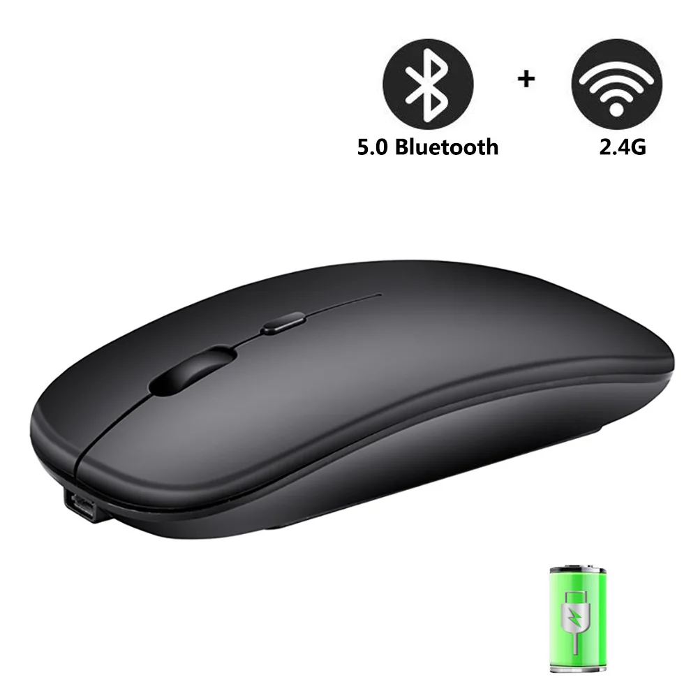 New Rechargeable Bluetooth Wireless Mouse for Laptop Computer PC, Slim ...