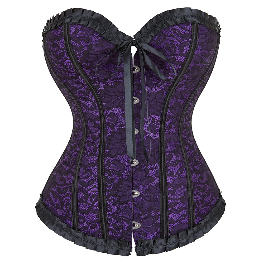 Mujeres-Bustier-Top-Korset-P-rpura-Rojo-Body-Shapewear-Disfraces ...