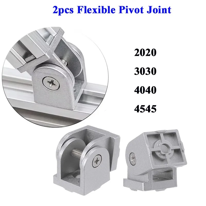 2Pcs/lot Zinc Alloy Flexible Pivot Joint Connector Aluminum Hinge For ...