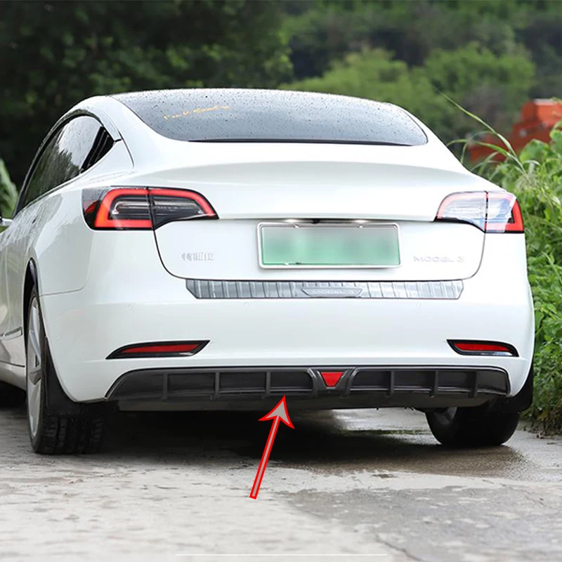 Applicable-To-For-Tesla-Model-3-Spoiler-Automobile-Rear-Bumper-Split ...