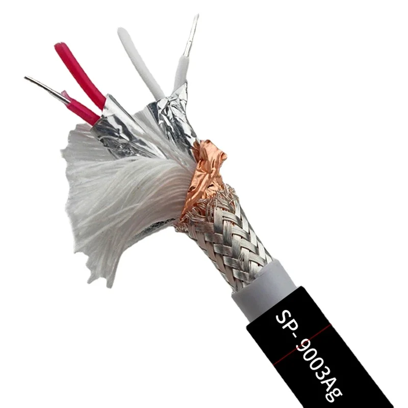Pure Silver 4 Core RCA Signal Cable XLR Balanced Cable HiFi Audio ...