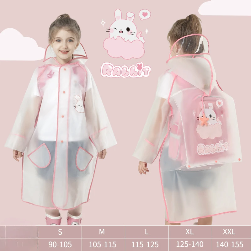 Student-with-Schoolbag-Bit-Poncho-Waterproof-Student-Children-Big ...