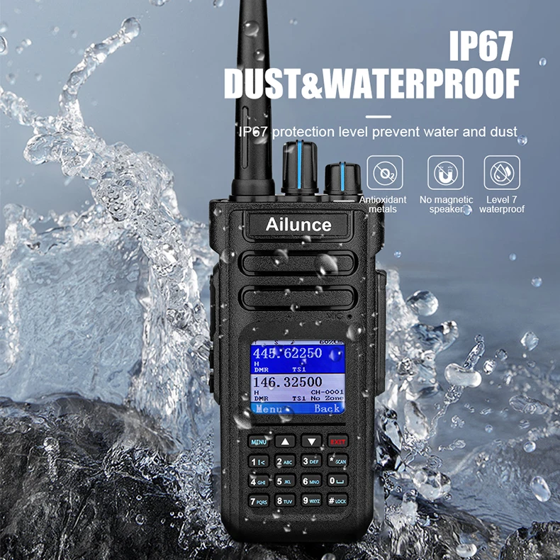 Ailunce HD1 DMR Digital Walkie Talkie Ham Radio Long Range Amateur Two-Way Radio Walkie-talkie ...