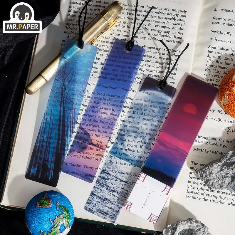 Mr-paper-6-Styles-5Pcs-bag-Semi-Transparent-Advanced-Sense-Bookmarks ...