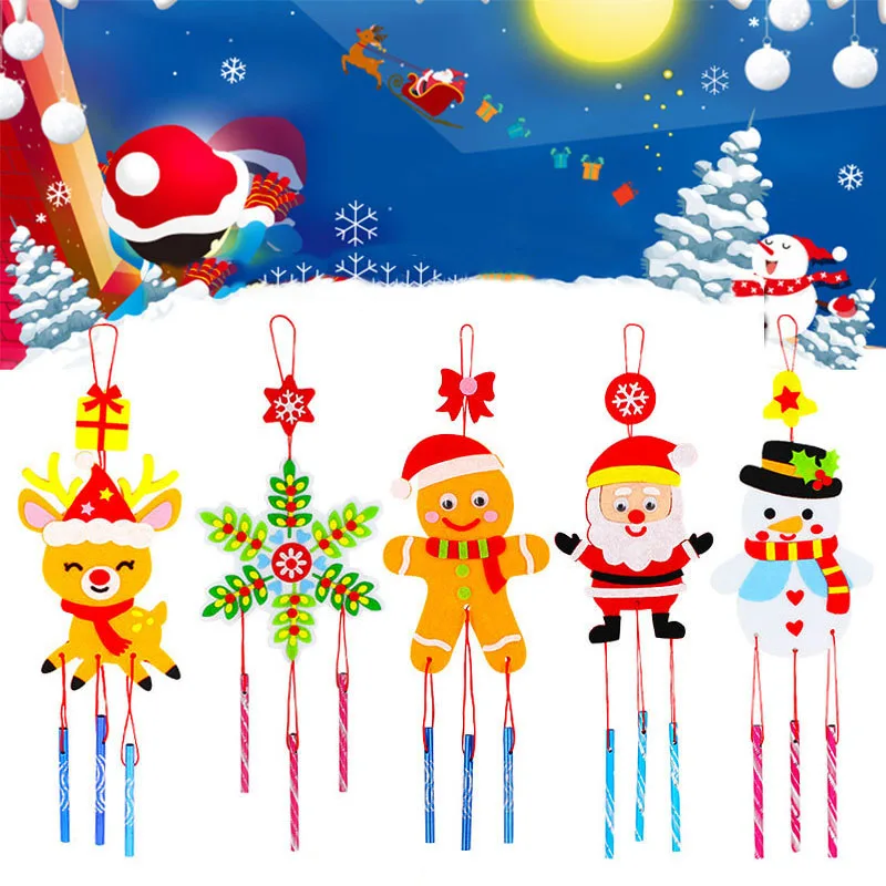 6Pcs DIY Christmas Decoration Handicraft Craft Toys for Kids Cartoon ...