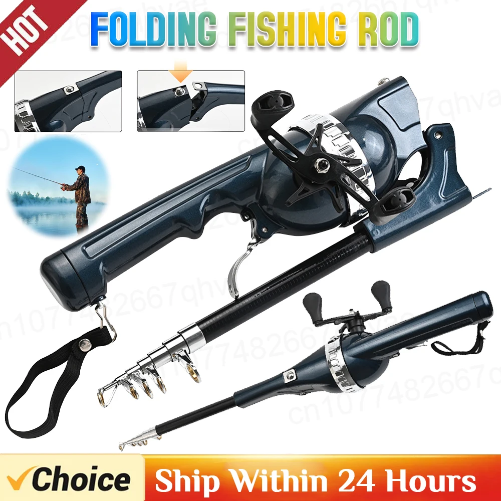 Portable-Folding-Fishing-Pole-with-Reel-Line-Travel-Rods-Carbon-Fiber ...