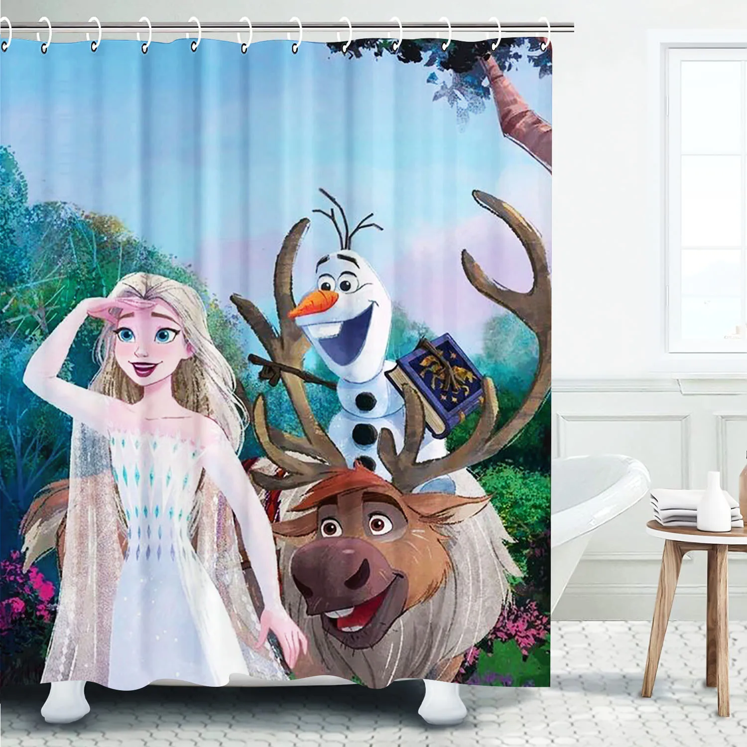 Frozen-Elsa-Olaf-Bathroom-Accessories-Shower-Curtain-Home-Anime-Ba-O ...