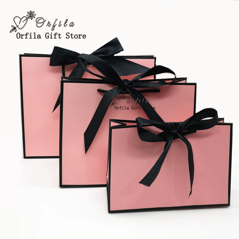 Black Gift Box Pink Bow