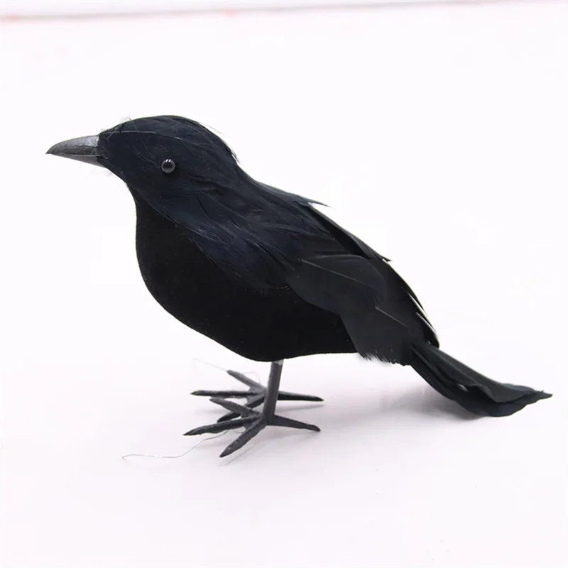Simulation-Crow-DIY-Decoration-Halloween-Black-Crow-Props-Simulation ...