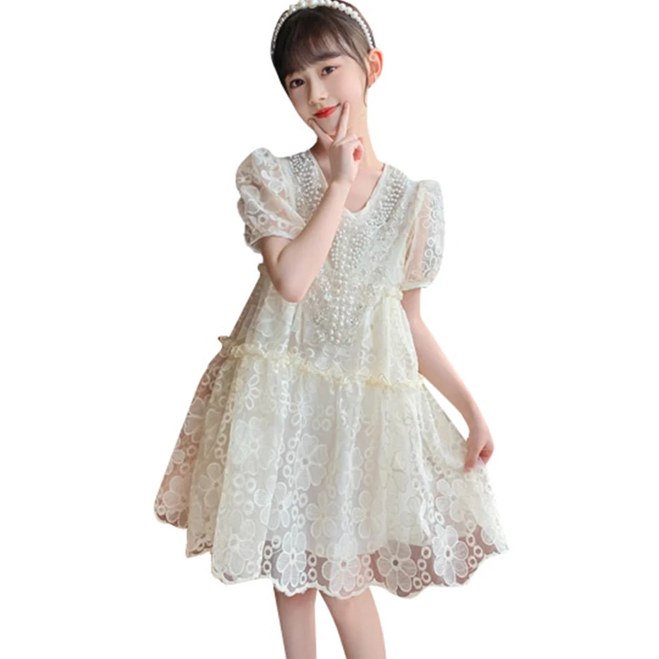 Summer Dress Girl Lace Floral Girl Dress Casual Style Children Dresses ...