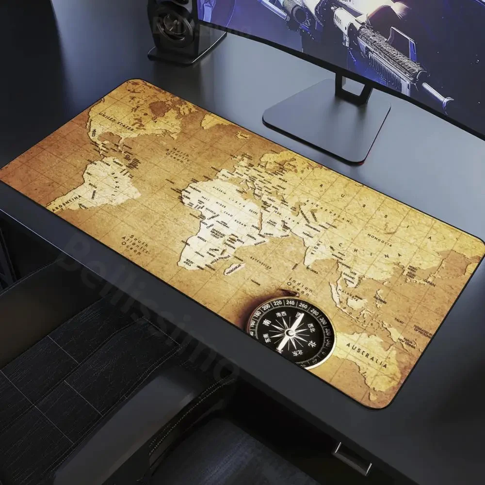 Large-Gaming-Lock-Edge-Mouse-Mat-Old-World-Map-Xxl-1200x600-Keyboard ...