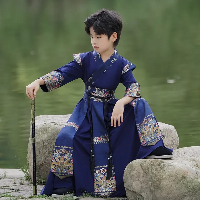 Boys-Hanfu-Stage-Outfit-Chinese-Robe-Baby-Tang-Suit-Children-Ancient ...