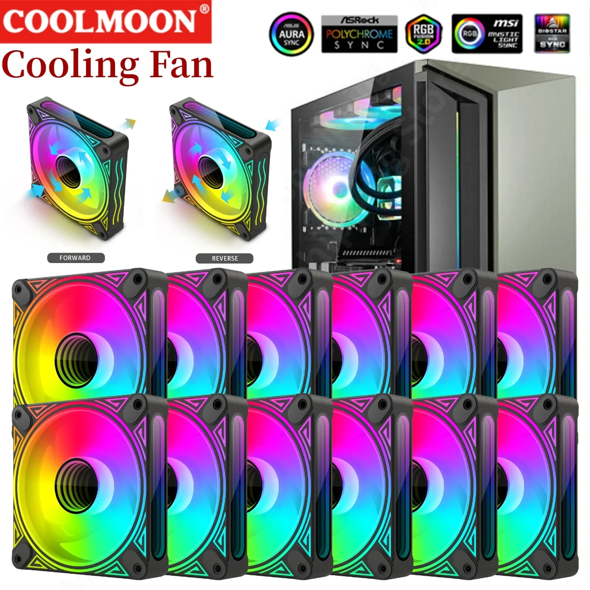 COOLMOON-120mm-Chassis-Cooler-Fan-5V-3PIN-ARGB-12V-4PIN-PWM-Auto-Speed ...