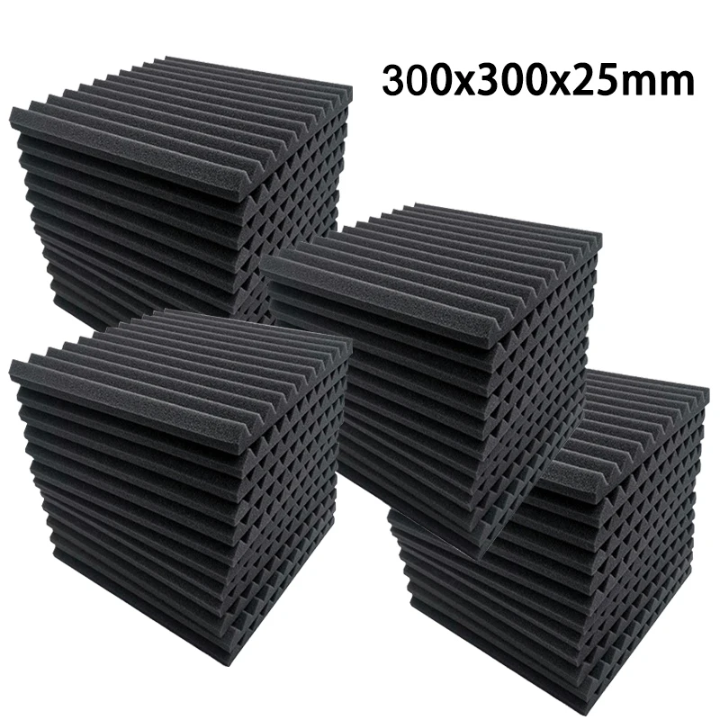 1pcs 300x300x25mm Studio Acoustic Foam Soundproof Pyramid Sound ...