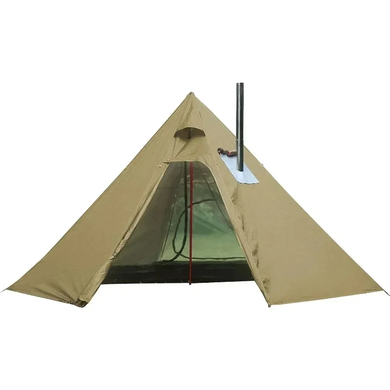 4-Persons-5lb-Lightweight-Tipi-Hot-Tents-Stove-Jack-Standing-Room ...