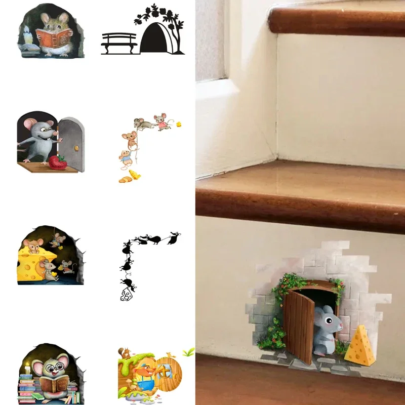 Little-Mouse-Wall-Sticker-Kids-Room-Living-Room-Home-Decoration-Mural ...