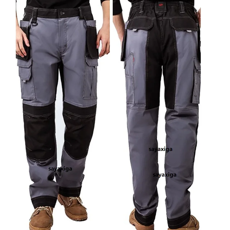 Mens Working Pants With Knee Pads Multi Pockets Cargo Pants Work Pants ...