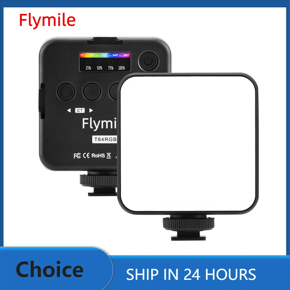 Flymile-RGB-Bi-color-Selfie-Fill-Light-Adjustable-Video-Photography ...