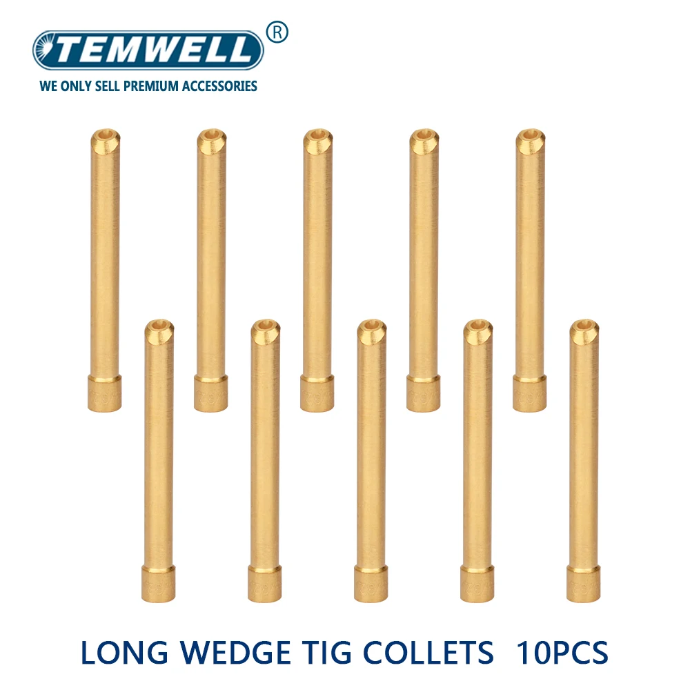 10PCS-Wedge-Tig-Collet-50MM-Length-Argon-Welding-Consumable-Tungsten ...