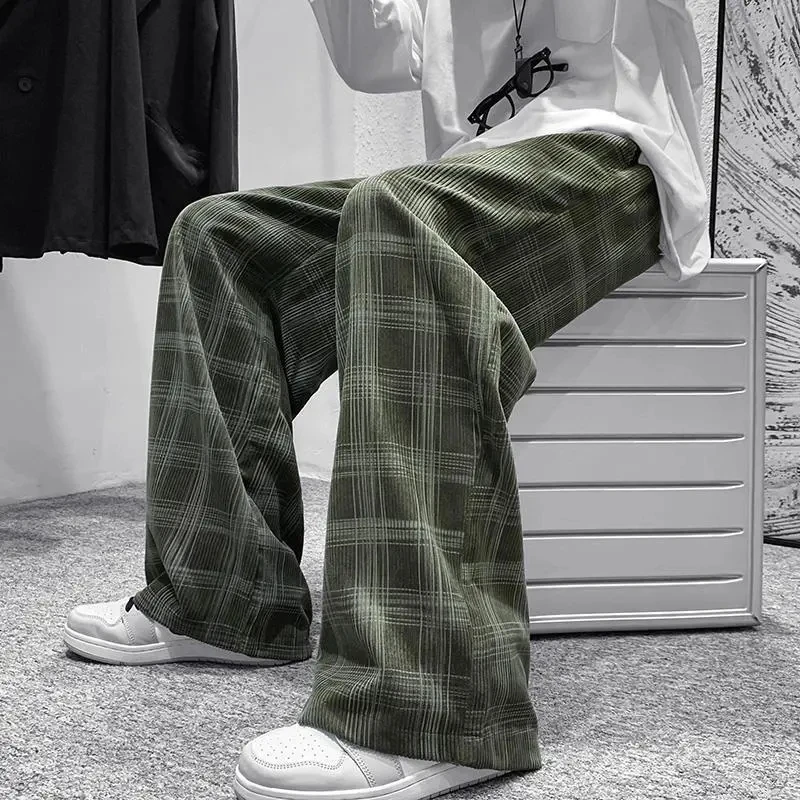 Pantalones de pana de pierna ancha para mujer, Pantalones rectos a ...