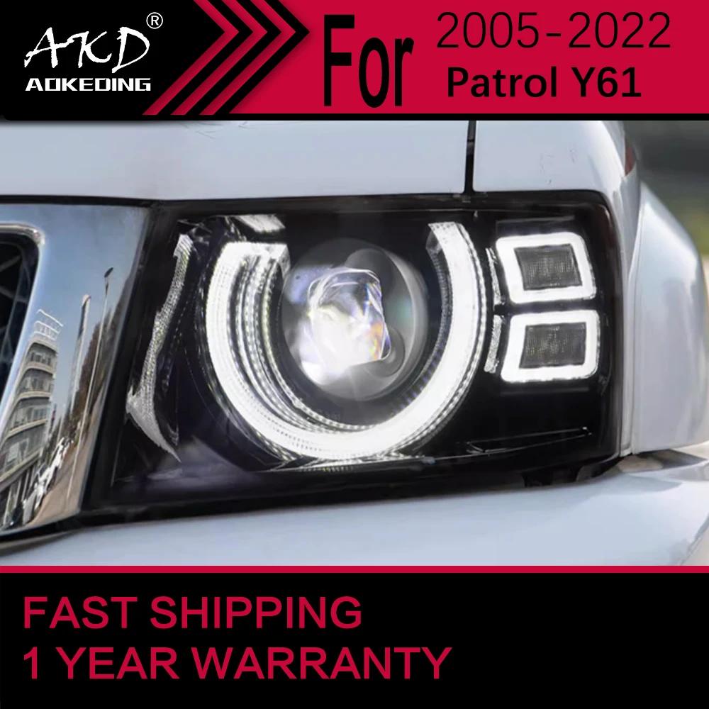 Car-Lights-for-Nissan-Patrol-Y61-LED-Headlight-2005-2022-Head-Lamp-Drl ...