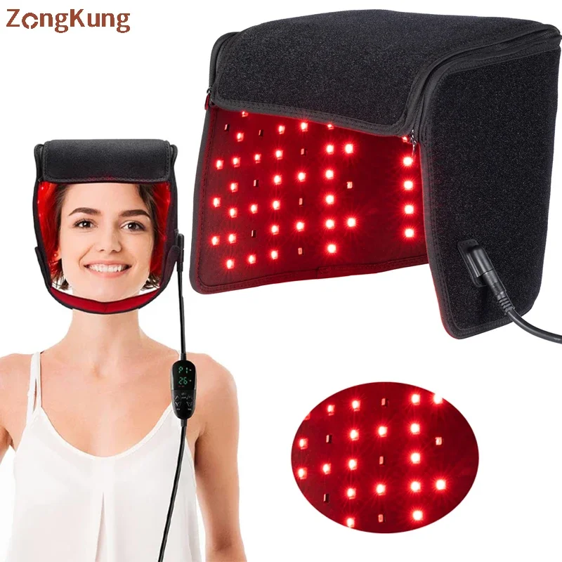 LED-Red-Light-Therapy-Hat-For-Hair-Growth-Red-Infrared-Light-Hair ...