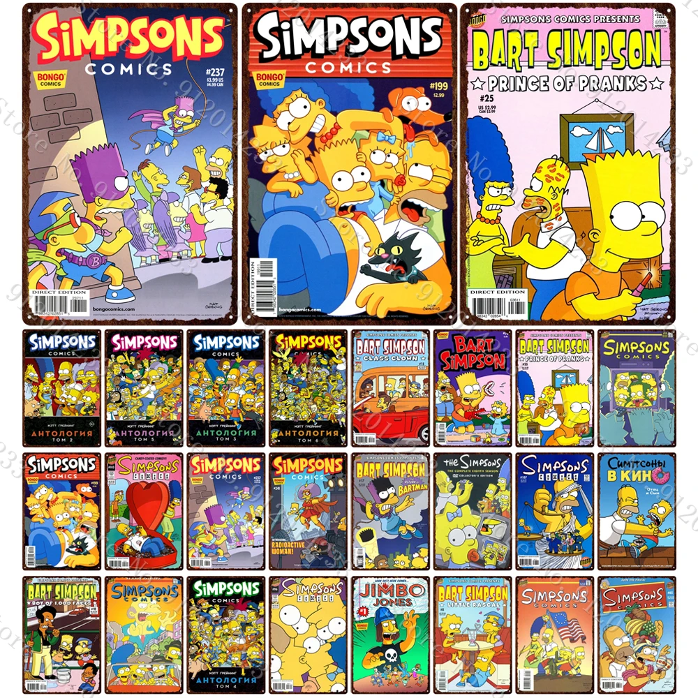 Disney-The-Simpsons-Comic-Vintage-Metal-Poster-Tin-Sign-Bart-Simpson ...