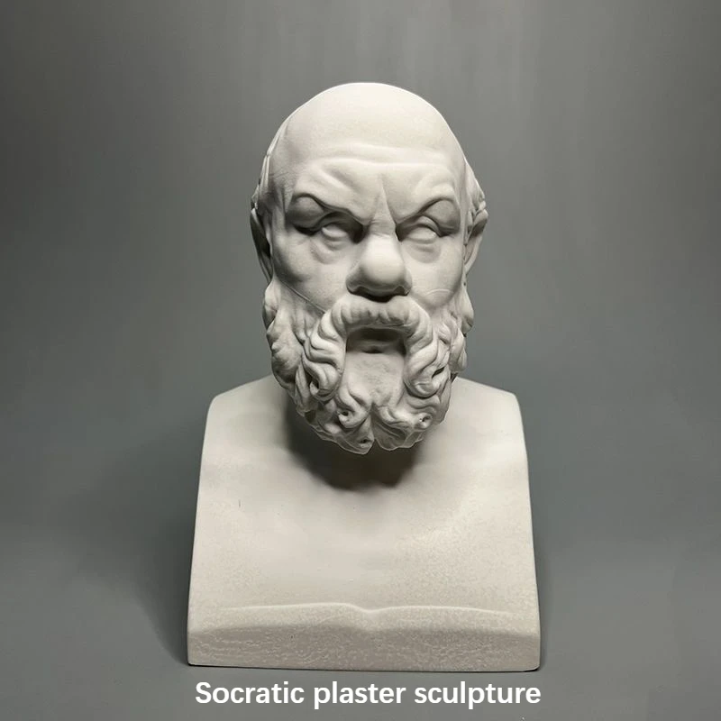 Socratic Plaster Sculpture Socrates Gypsum Statue Sculpt Gesso ...
