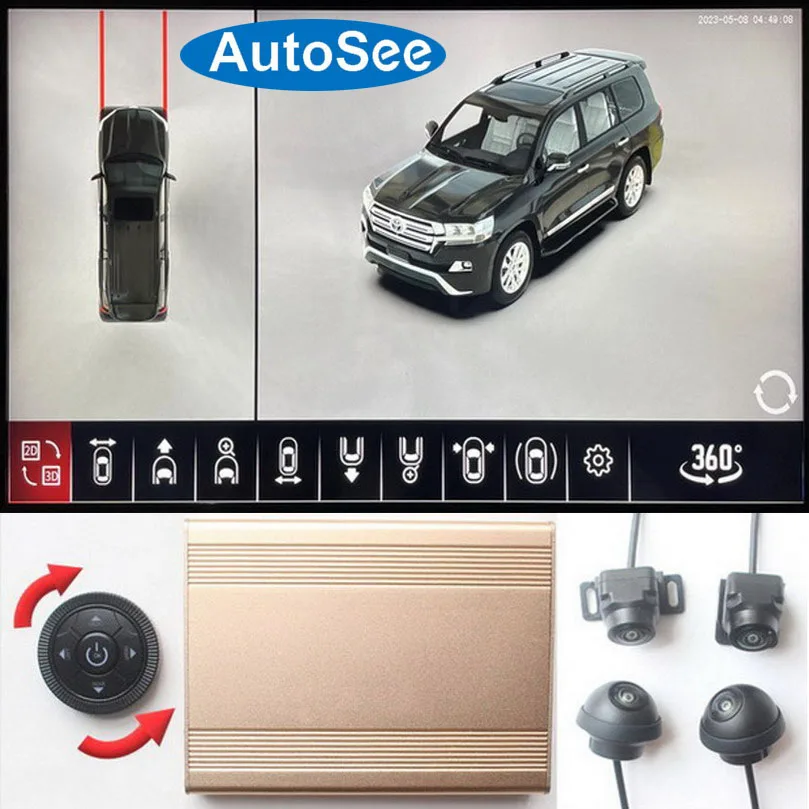 for-Toyota-4Runner-car-360-degree-camera-bird-eye-3D-Panoramic-rear ...