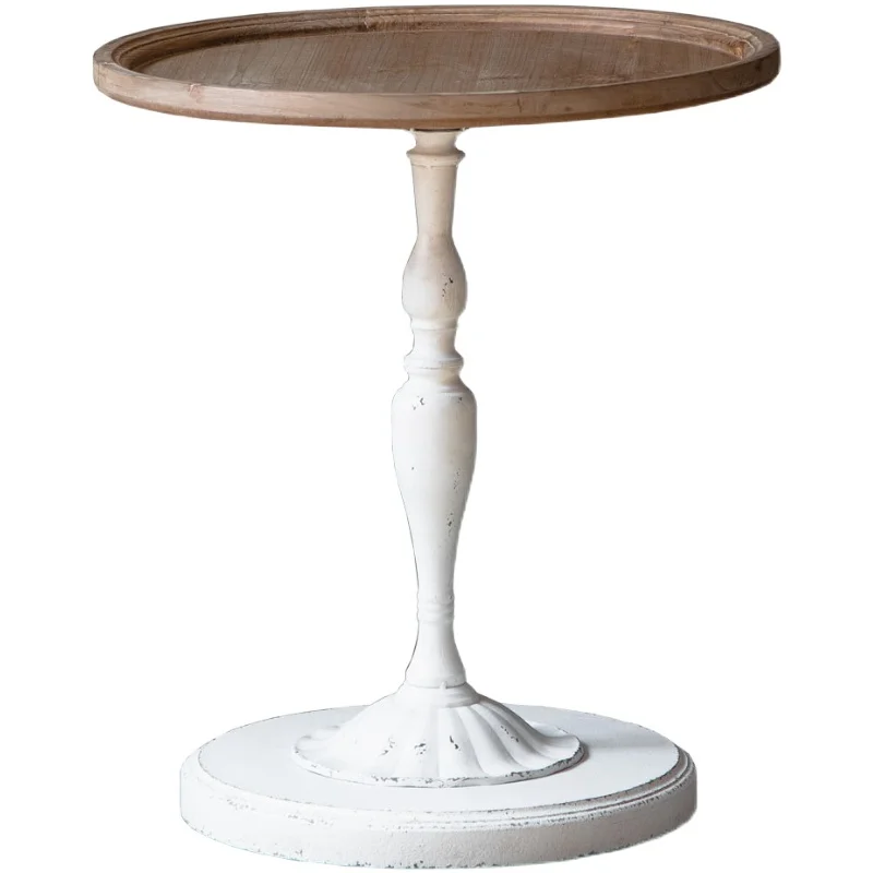 American country side table solid wood retro mini round table carved ...