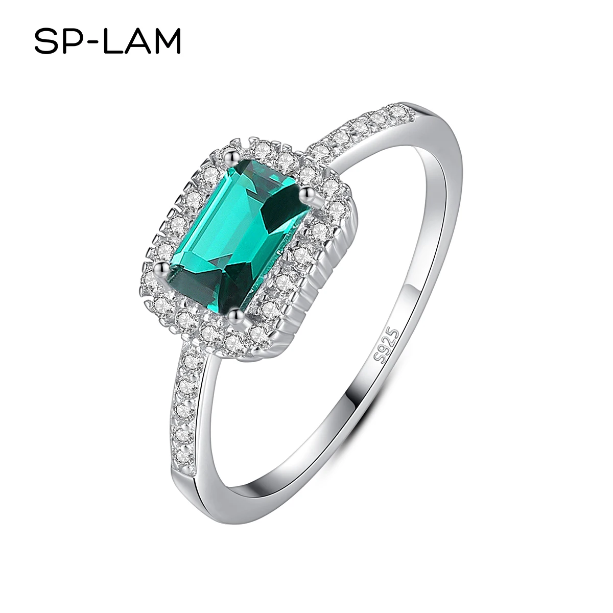 Emerald-Cut-Gemstone-Rings-for-Women-Luxury-Unique-Design-Vintage ...