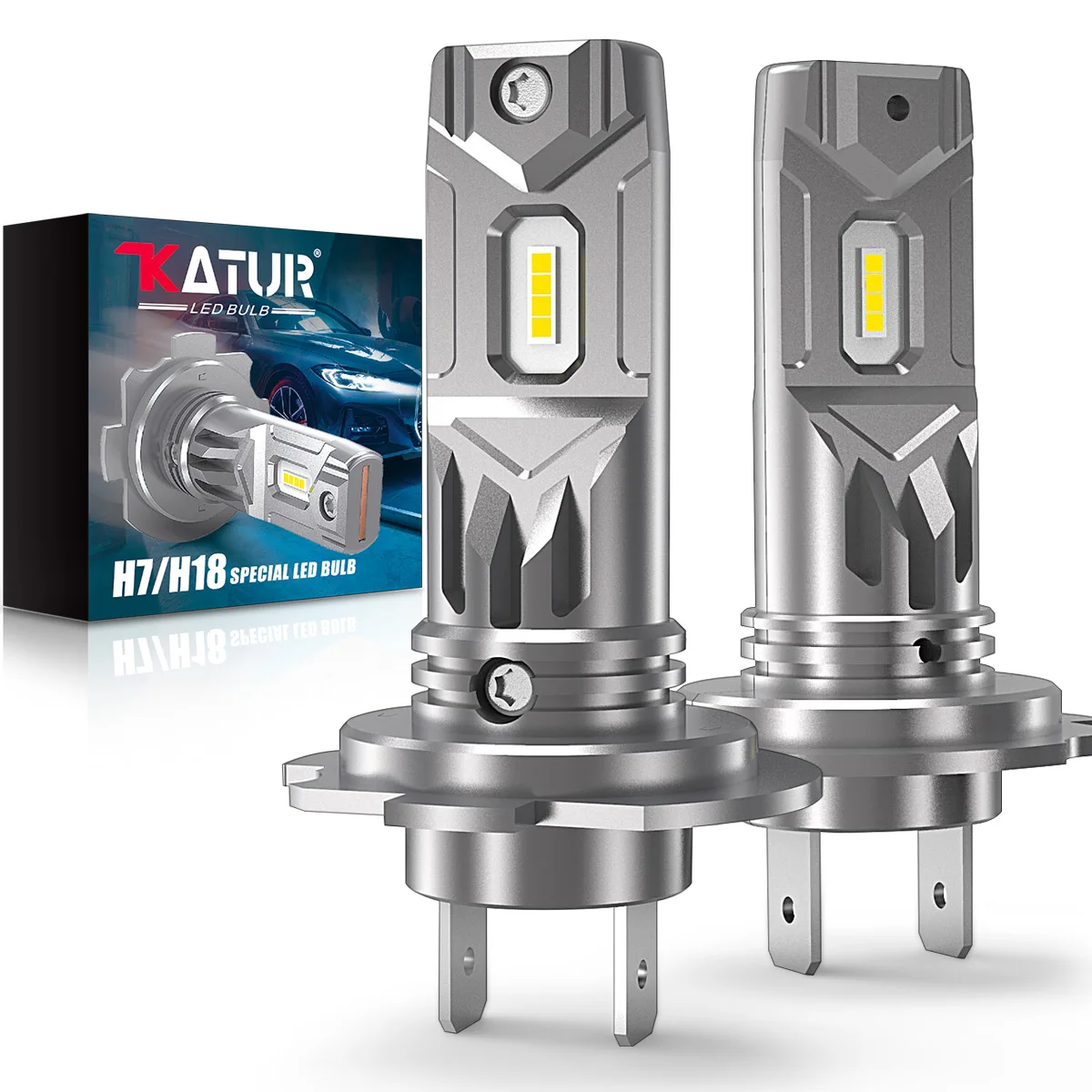 Katur-2Pcs-H7-LED-Headlight-Bulbs-Mini-Size-Fanless-Wireless-for-Car ...