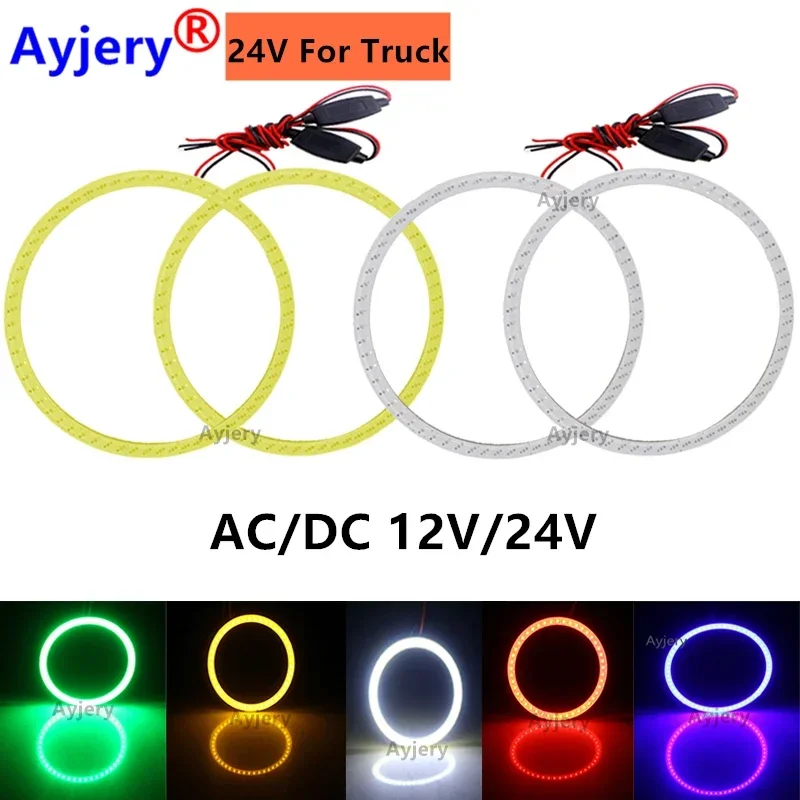 AYJERY-2PCS-AC-DC-12V-24V-Cob-Led-Ring-60mm-70mm-80mm-90mm-100mm-110mm ...