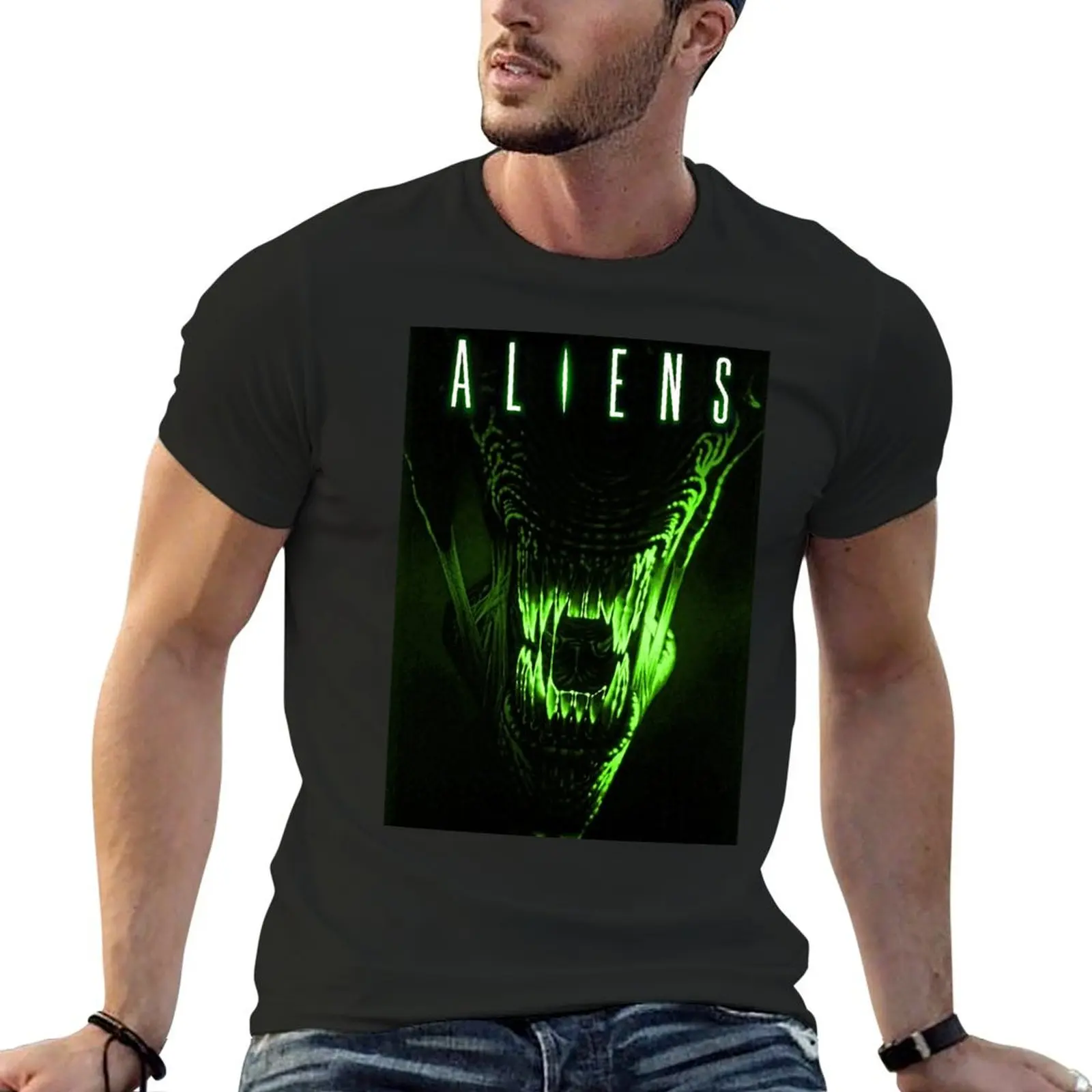 Aliens-Movie-Poster-camiseta-en-blanco-sublime-tops-de-verano-ropa-de ...