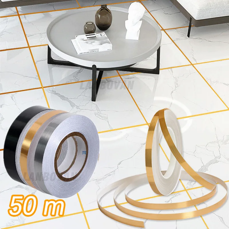 50M-Self-Adhesive-Floor-Tile-Stickers-Waterproof-Wall-Gap-Sealing-Tape ...