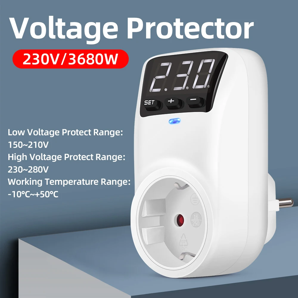 HLP02-Digital-Automatic-Voltage-Protector-Socket-230V-Household ...