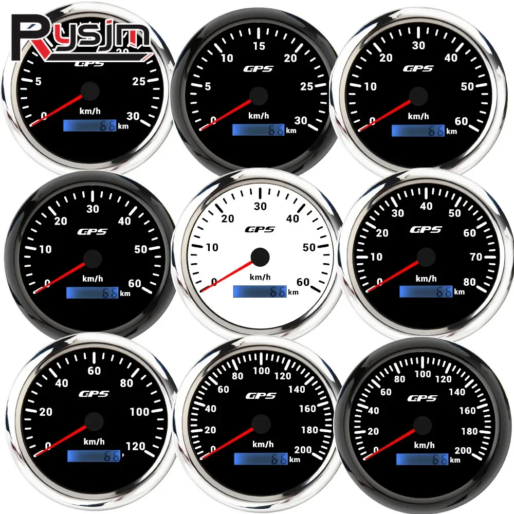 HD-Waterproof-110MM-GPS-Speedometer-Gauge-7-Color-Light-60-80-120 ...