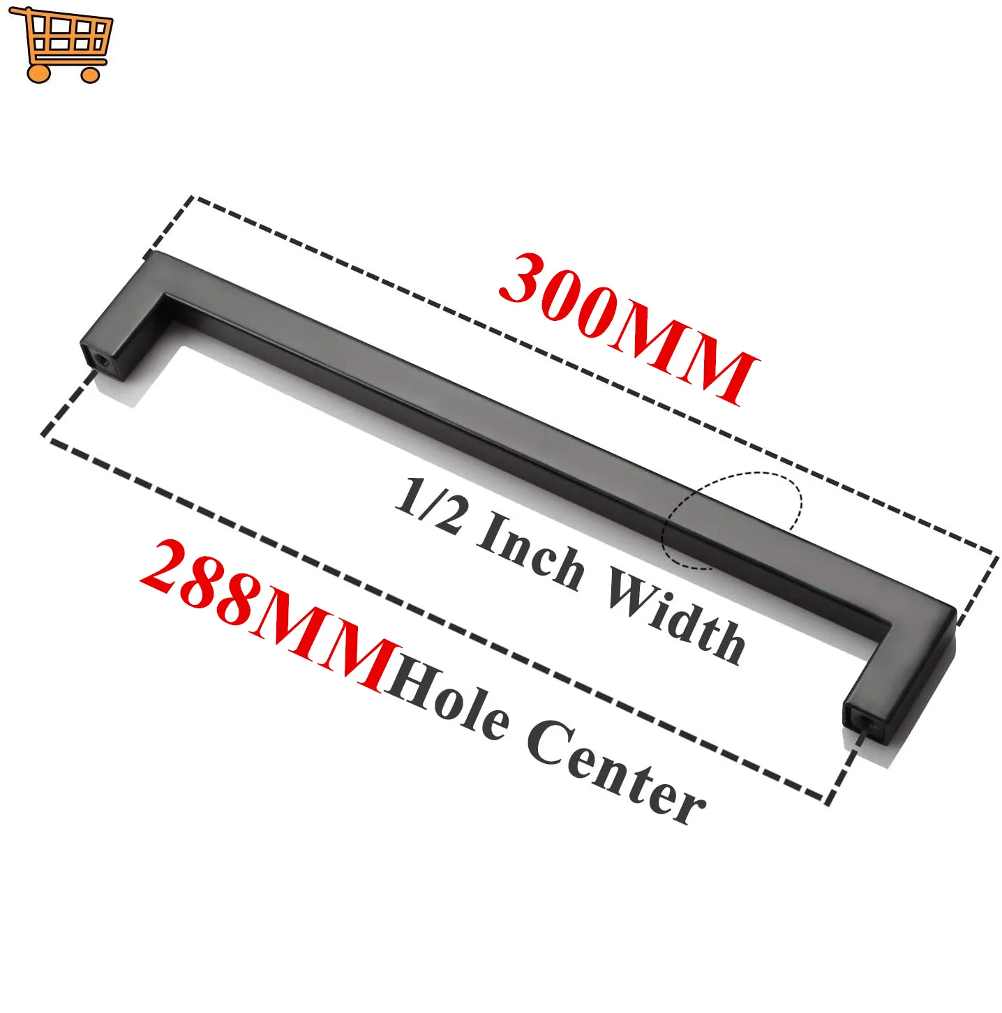 Bouton de tirage,Poignées de meuble en acier inoxydable noir mat,forme ...