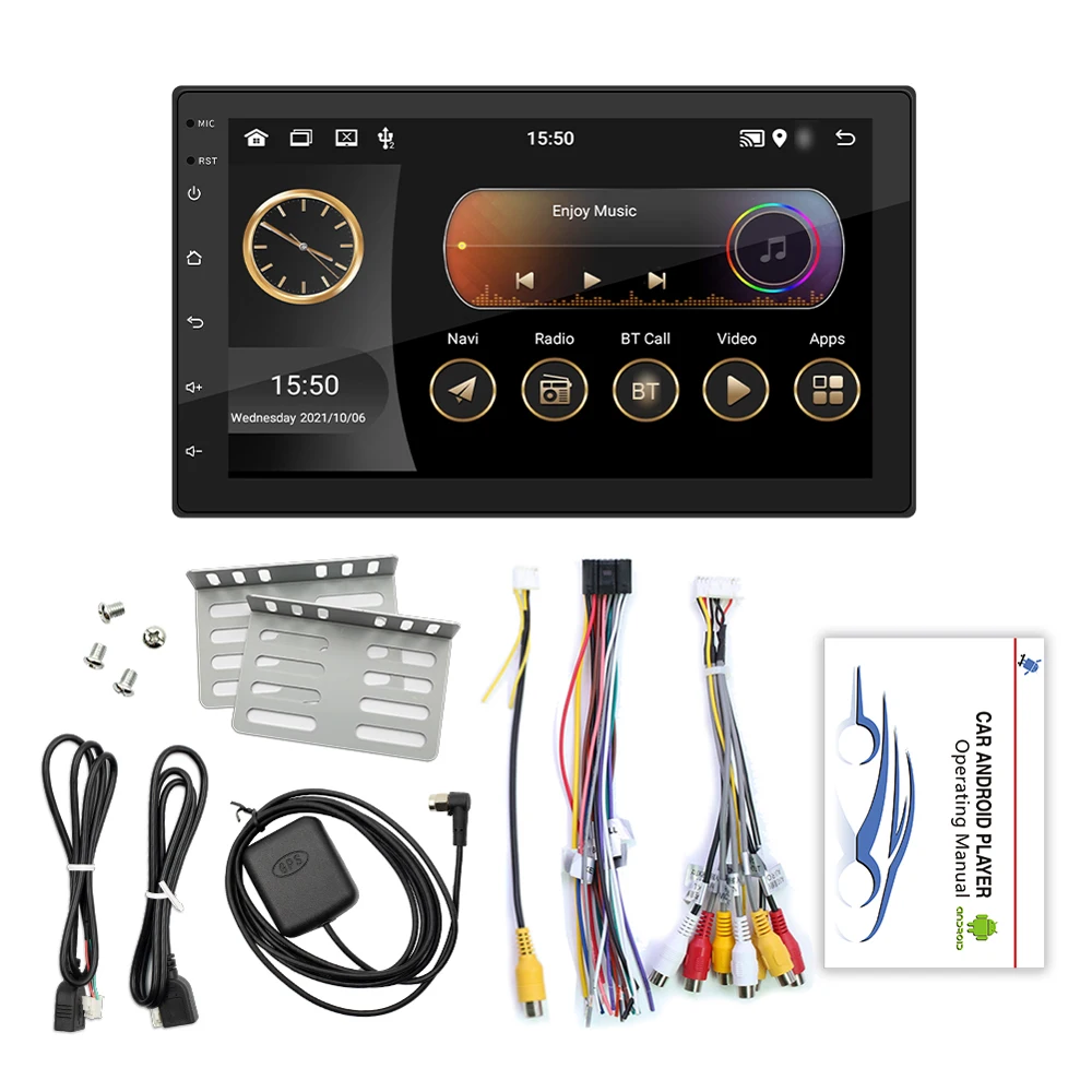 Car-Stereo-Android-11-Double-Din-GPS-Navigation-FM-Radio-with-7-Inch ...