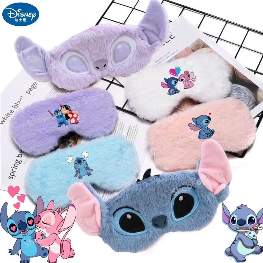 Stitch-Disney-Eye-Mask-Plush-Faux-Rabbit-Fur-Shade-Sleep-Anime-Lilo ...