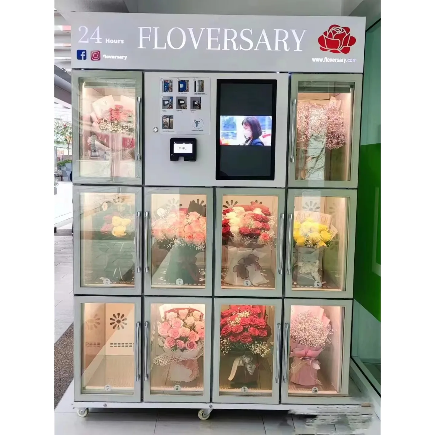 New-Trend-Automatic-Flower-Vending-Machine-Subway-Use-Fresh-Flower ...