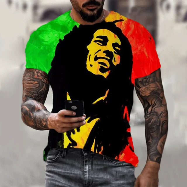 Bob Marley T Shirt Rapper One Love 3d Print T-shirt Men Women Fashion ...