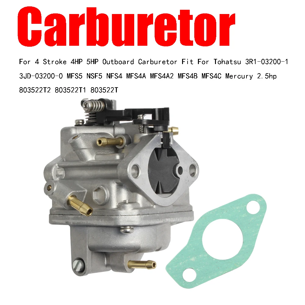 For 4 Stroke 4HP 5HP Outboard Carburetor Fit For Tohatsu 3R1 03200 1 ...