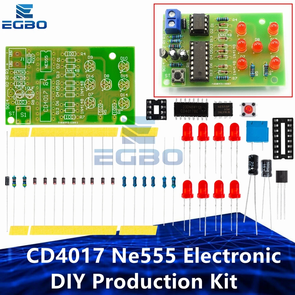 Electronic-Dice-Kit-Led-Dice-Parts-Cd4017-Ne555-Electronic-DIY ...