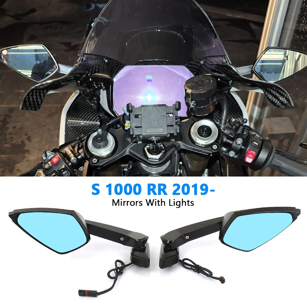 Turn Lights Side Mirrors with LED Turn Signal Indicator Motorcycle ...