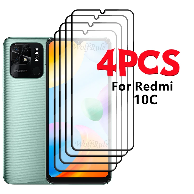 4/3/2/1PCS For Redmi 10C Glass Xiaomi Redmi 10C Tempered Glass ...