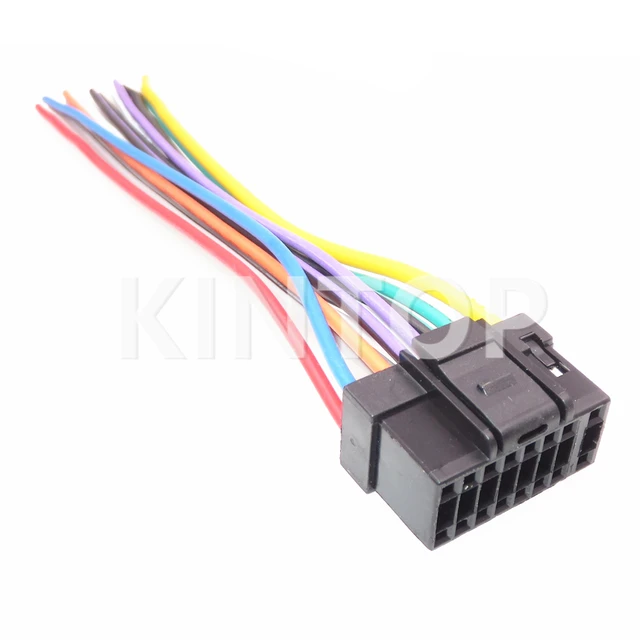 16 Pins Car Audio Wiring Harness Adapter Plug Auto Stereo Connector for ...