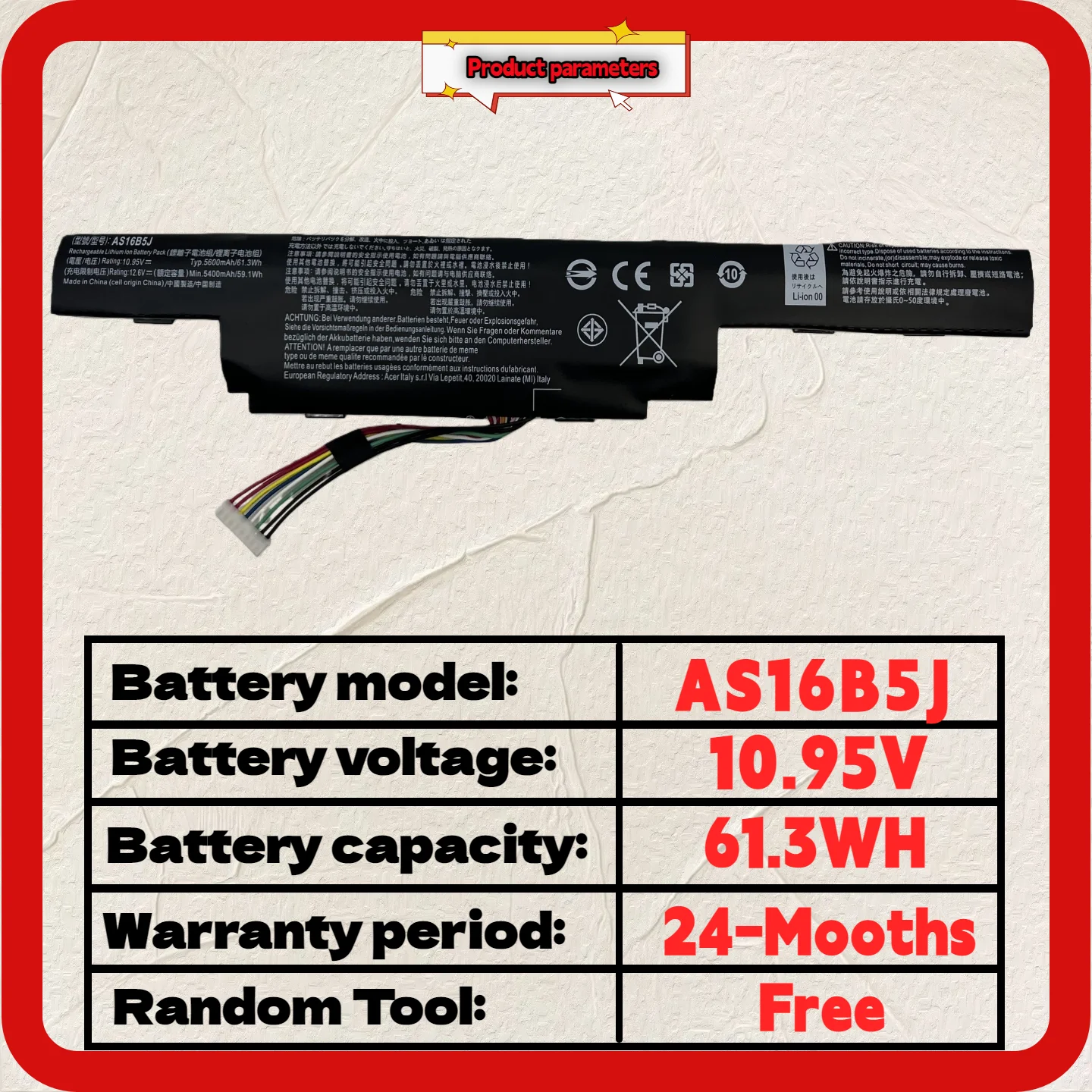 Wholesale And Retail Battery AS16B5J AS16B8J For Acer Aspire E5-575G E5 ...