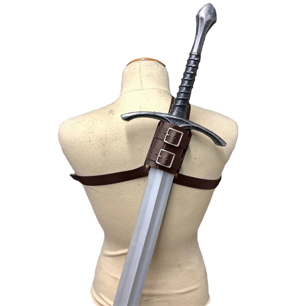 Medieval-Shoulder-Strap-Sword-Holder-Sheath-Scabbard-For-Adult-Men-Larp ...