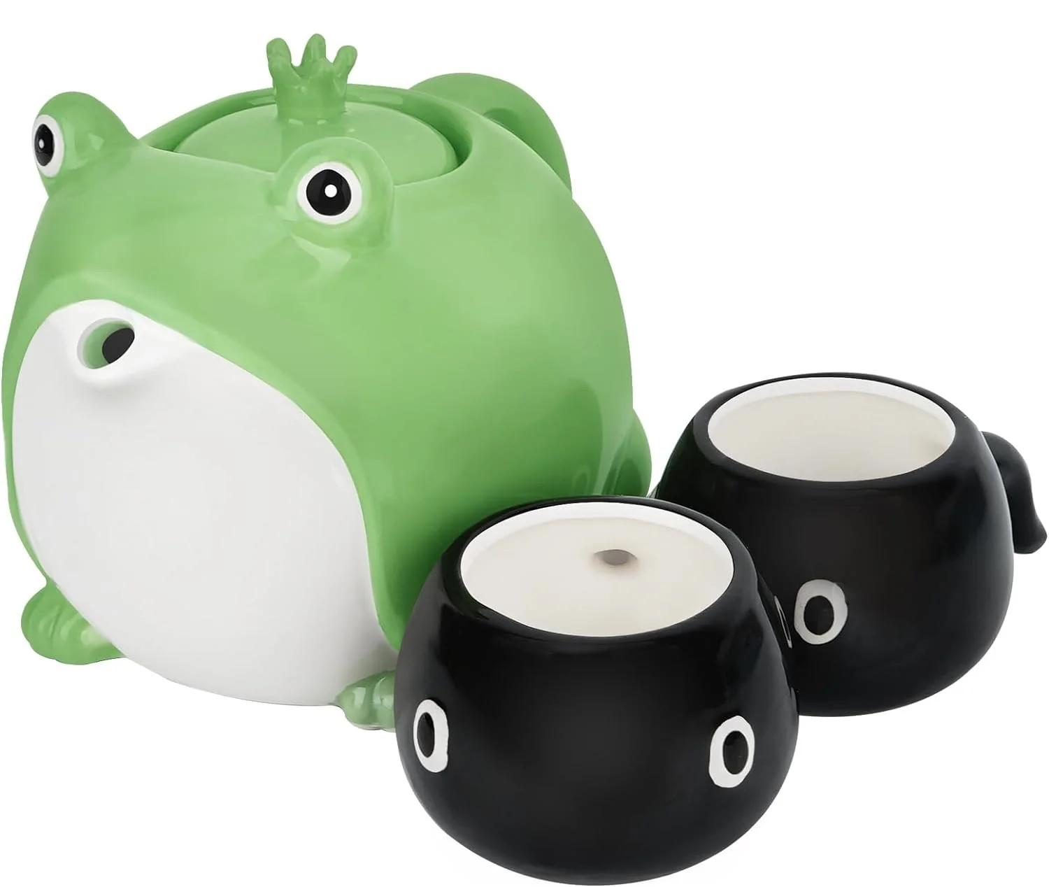 Ceramic Frog and Tadpole Tea Set frog tea set - styloclubs.com